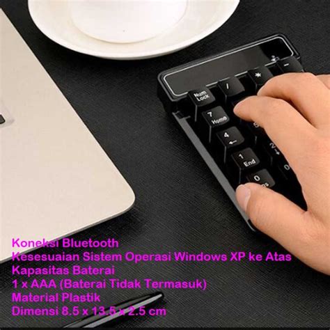 Jual Numeric Keypad Numpad Bluetooth 4 0 Num Lock Pad Keyboard Angka Murah Di Seller Velvet