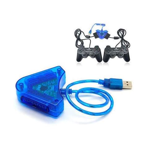 2 Port Ps2 Ps3 To Pc Usb Dual Shok Game Controller Converter Adapter