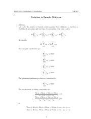 Sample Midterm Sol Pdf IEOR E3608 Foundations Of Optimization Fall