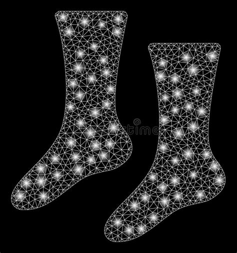 Socks Vector Mesh 2d Model And Triangle Mosaic Icon Stock Vector Illustration Of Icon Linear