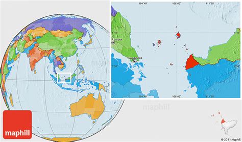 Political Location Map Of Kab Sambas