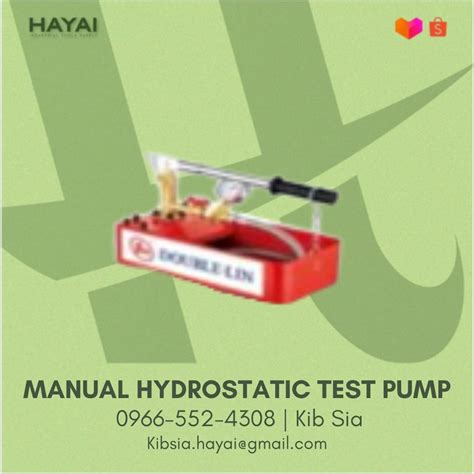 Manual Hydrostatic Test Pump Commercial Industrial Industrial Equipment On Carousell