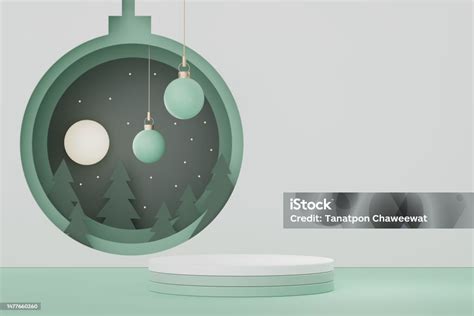 메리 크리스마스와 새해 복 많이 받으세요 개념으로 제품 및 화장품 프레젠테이션을 위한 3d 디스플레이 연단 현대 기하학 모형 및 브랜드 표시를위한 플랫폼 최소한의 깨끗한