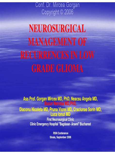 Pdf Neurosurgical Management Of Recurrences In Low Grade Glioma Dokumentips