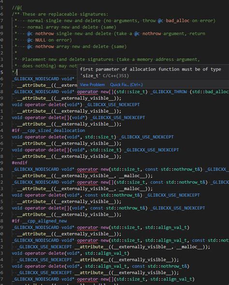 `first Parameter Of Allocation Function Must Be Of Type Sizetcc351` · Issue 3129