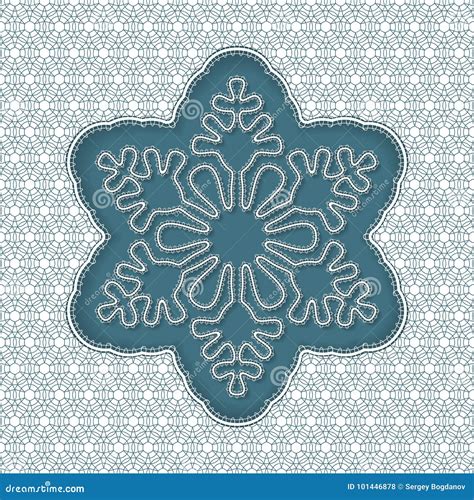 Lacy Snowflake Ornament Stock Vector Illustration Of Ornament 101446878