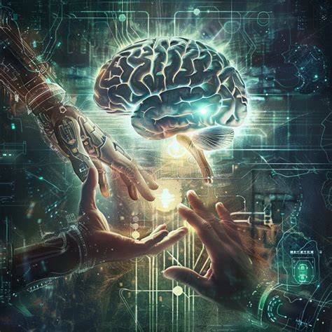 pcb brain with 3d render human brain artificial intelligence or ai