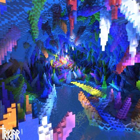 A Crystal Caverns Biome Idea I Made In My World Minecraft Houses