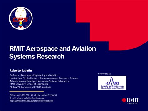 Pdf Rmit Aerospace And Aviation Systems Research