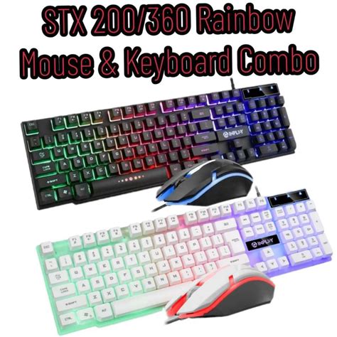 Pctech Inplay Stx360 Stx 200 Suspended Rgb Backlight Gaming Combo Keyboard And Mouse Shopee