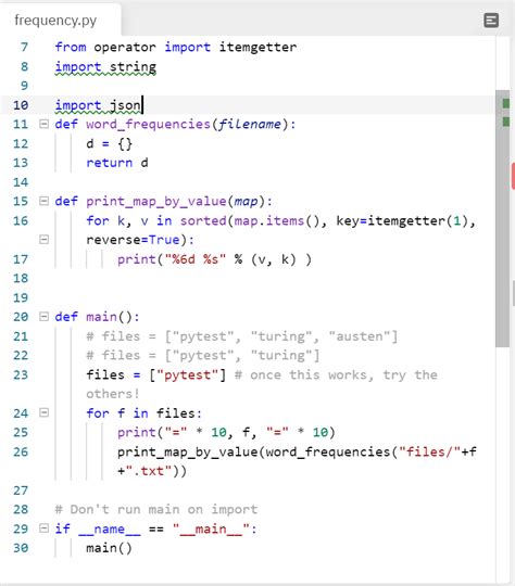 solved implement a function word frequencies that takes a