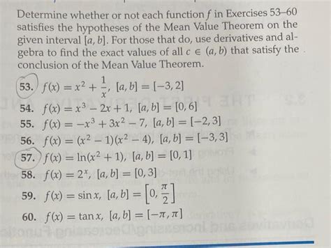 Solved Determine Whether Or Not Each Function F In Exercises Chegg
