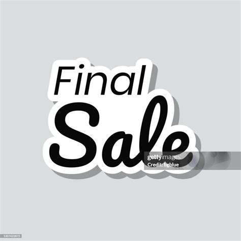 Final Sale Icon Sticker On Gray Background High Res Vector Graphic