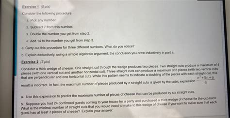 Solved Exercise 1 5 Pts Consider The Following Procedure