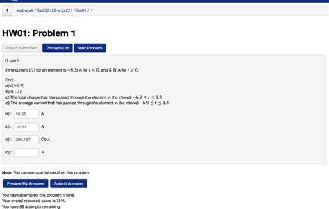 Solved Webwork Fall202122 Engr221 Hw01 1 Hw01 Problem