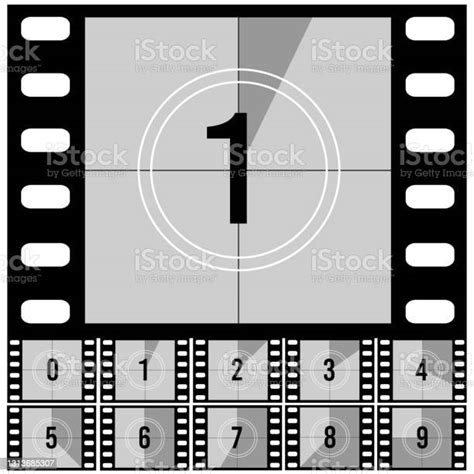 카운트다운 프레임입니다 숫자가 복고풍 영화 타이머 유니버설 카운터 벡터 집합 영화에 대한 스톡 벡터 아트 및 기타 이미지 영화 영화관 카운트다운 Istock