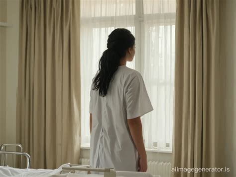 Nurse Opening Curtains In Hospital Ward Ai Image Generator