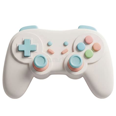 Minimalist 3d Cute Game Controller In Cheerful And Fun Design Stock