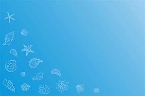 불가사리와 조개 손으로 그린 바다 벽지낙서 와 낙서 배경 잉크 펜으로 그려진 화석 라인 미니멀리즘 간단한 스케치 템플릿입니다 가리비에 대한 스톡 벡터 아트 및 기타 이미지