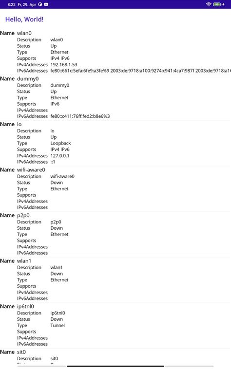 [android] networkinterface getallnetworkinterfaces returns strange