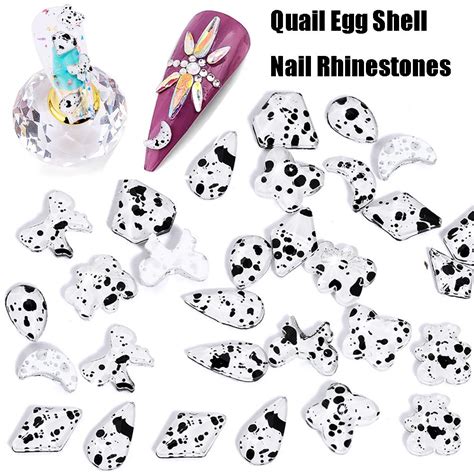 Bluevelvet อุปกรณ์ตกแต่งเล็บเครื่องประดับเปลือกหิน 3d Diy สําหรับติดตกแต่งเล็บ 20ชิ้น