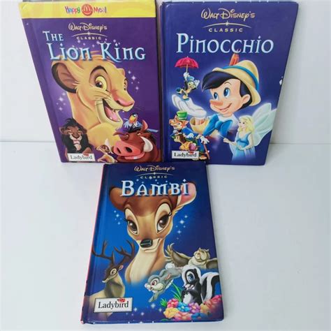 Walt Disneys Classic Ladybird Books Hardcover Bambi Pinocchio The Lion