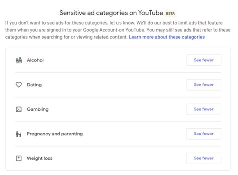 Google Lets Users Limit Ads About Dating And Weight Loss