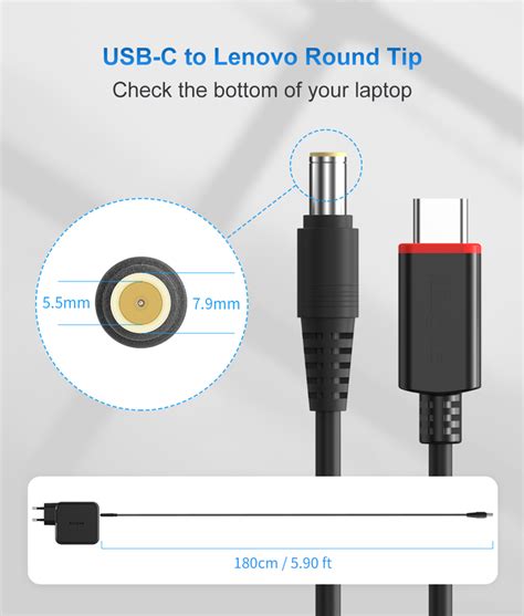 Kingma W Gan Charger With Usb C To Lenovo Round Tip Mm Charging Cable Bundle Kingma