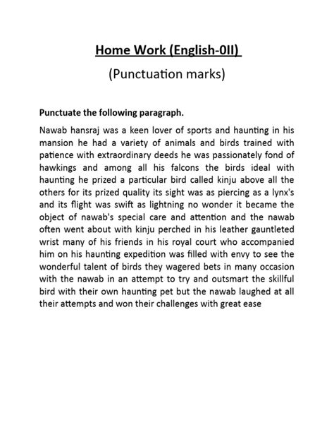 Assignment Punctuation Oii Pdf