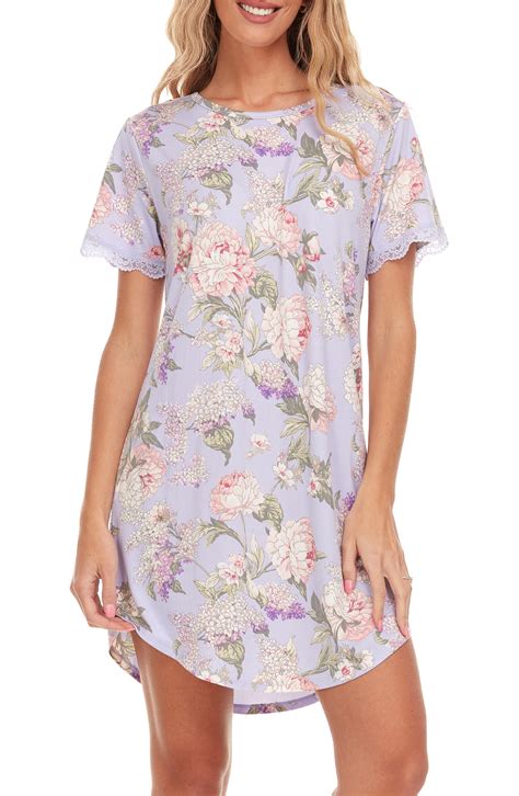 Flora Nikrooz Kathleen Floral Nightshirt In White Lyst