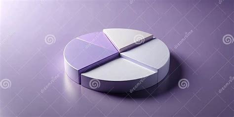 Elegant Lavender 3d Pie Chart A Modern Data Visualization With Abstract Design Principles For