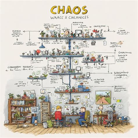 Funny Flowchart Chaos To Calm Stock Illustration Illustration Of Graphic Comic 393660719