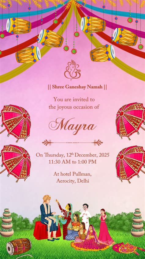 Mayra Invitation Card Free Download Custom Design