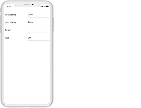 Editing SfDataForm Xamarin IOS Syncfusion