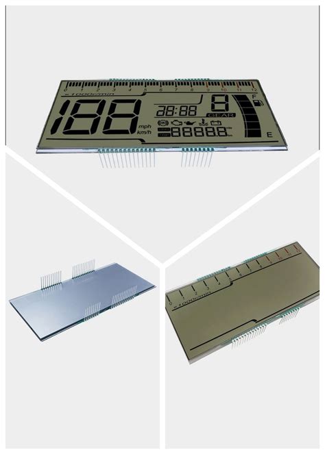 Pin Connection Motorcycle Speedometer Mono Va LCD Display For E Bike LCD Display And Segment