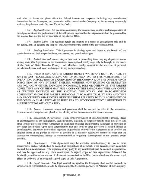 Llc Operating Agreement Ohio In Word And Pdf Formats Page 32 Of 45