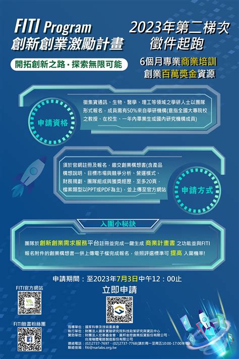 Fiti 創新創業計畫徵件開跑囉 Taiwan Tech Arena｜empowering Global Tech Startups