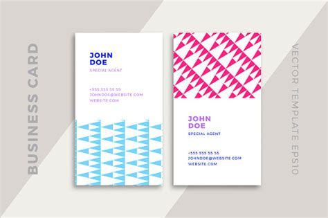 현대적인 크리에이티브 명함 수직 템플릿 기하학적 패턴의 트렌디 한 기업 문구 모형 샘플 텍스트가있는 간단한 벡터 편집 가능한