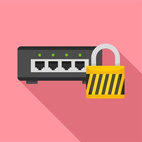 Premium Vector Router Protected Icon Flat Illustration Of Router Protected Vector Icon For Web