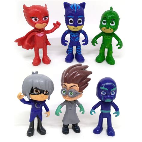 Set 6 Figurine Eroii In Pijama Personaje Decorative Jucarii Plastic