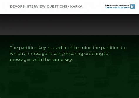 Taras Sahaidachnyi On Linkedin Devops Kafka Interivew Questions