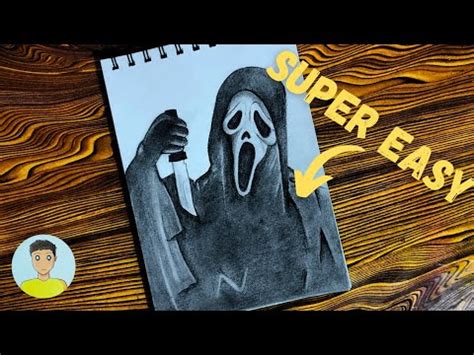 How To Draw Ghostface Scream Drawing Tutorial For Beginners Step By