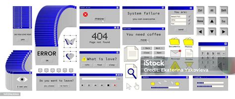 Old Computer Aestethic Elements Stock Illustration Download Image Now