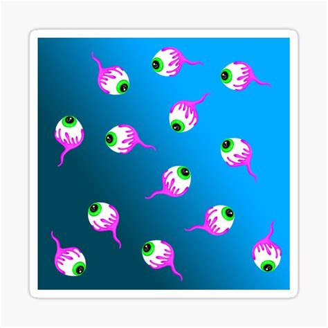 Spooky Halloween Eyeballs Design Sticker By Tyney92 Redbubble