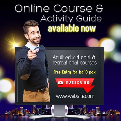 Online Course Training Design Template Postermywall
