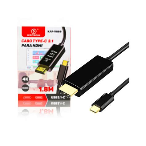 Cabo Usb C Macho Para Hdmi Macho Kapbom Kap V Sl Shop A Melhor Loja De Smartphones