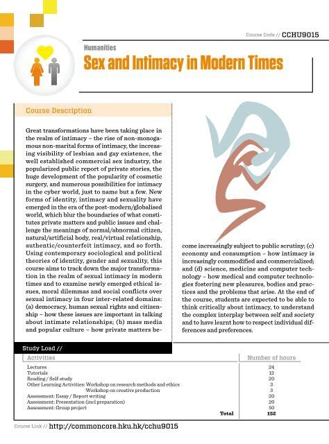 Sex And Intimacy In Modern Times Department Of Sociology