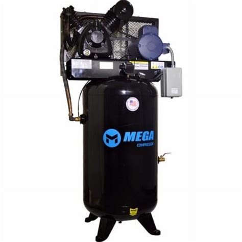 Mega Power Mp 5080vm 80 Gal 5 Hp Upright 19 Cfm At 175 180 Psi Two
