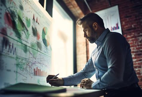 Premium Photo Businessman Analyzing Charts And Graphs