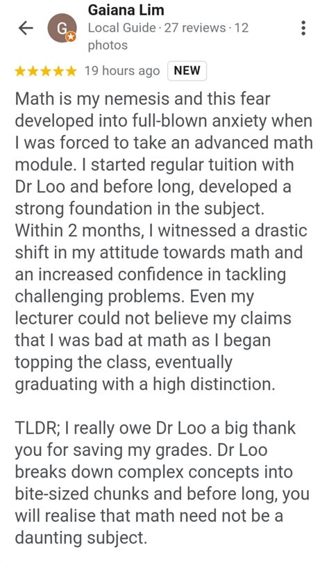 Secondary 1 G2 Math Tuition Singapore Dr Loo Principal Math Tutor